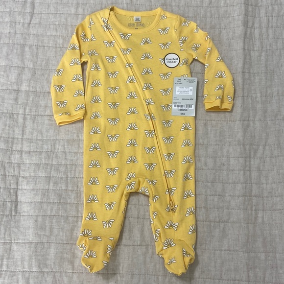 okie dokie | One Pieces | Baby Girl Yellow Footsie 3 Month | Poshmark